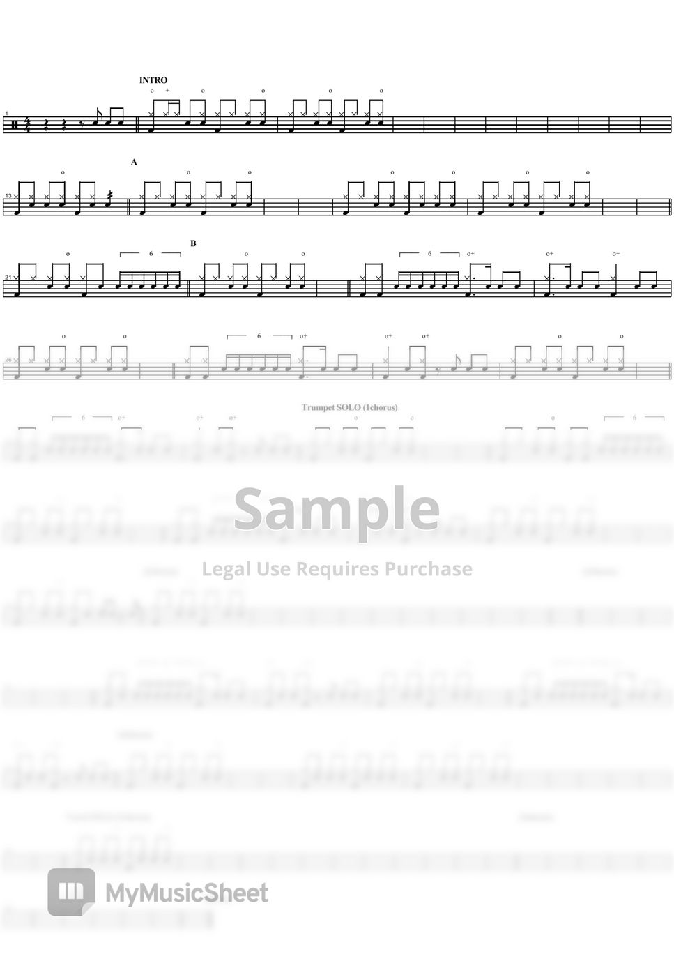 JAMES BROWN - Night train Sheet Music by COPYDRUM