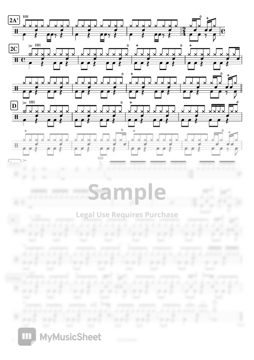 Jamiroquai - Virtual Insanity Sheet by Cookai's J-pop Drum sheet music!!!