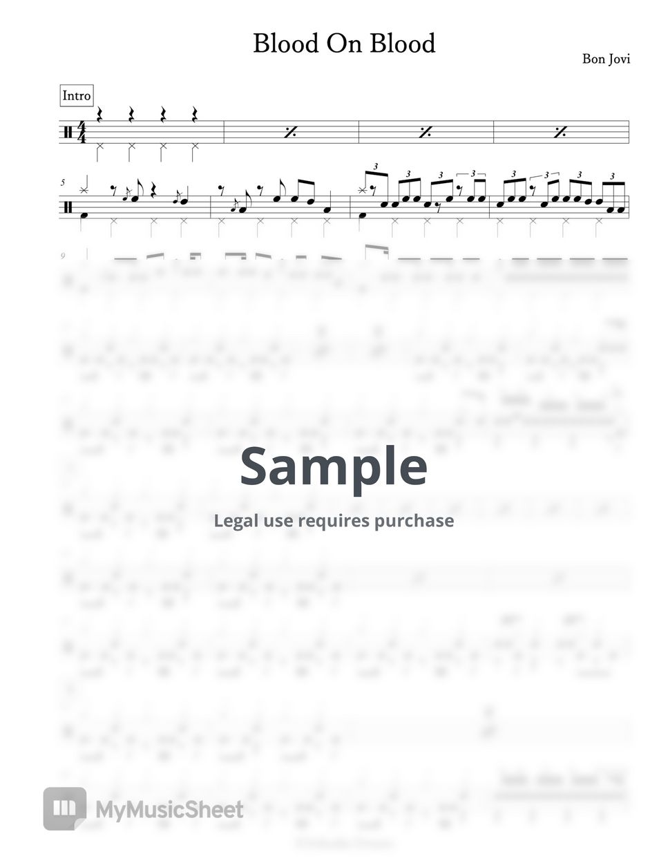 Bon Jovi - Blood On Blood Sheets by Arkadia Drums