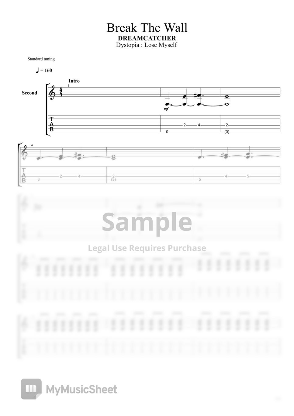 Dreamcatcher - Break The Wall Sheets