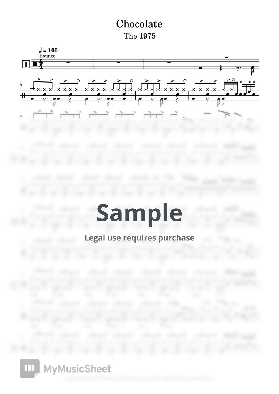 The 1975 - Chocolate Sheet Music by 락훈Rockhun