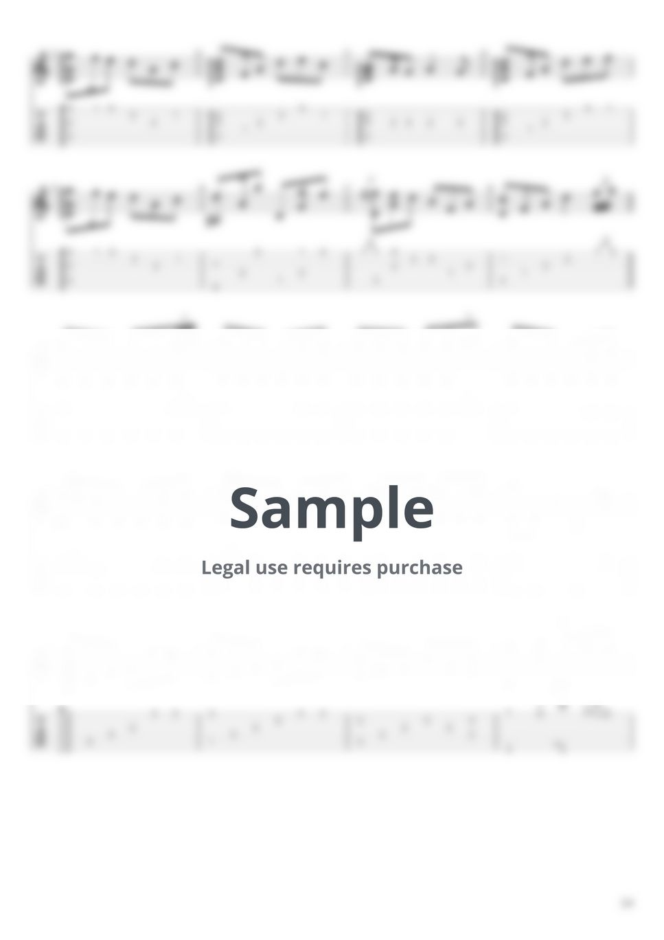 Aimer - End of All (原神 Genshin Impact) Tab + 1staff by MASAYUKI♪