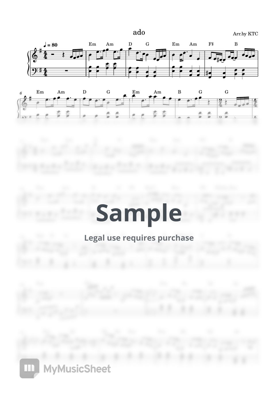 Ado - エルフ / ELF Sheet Music by KTC