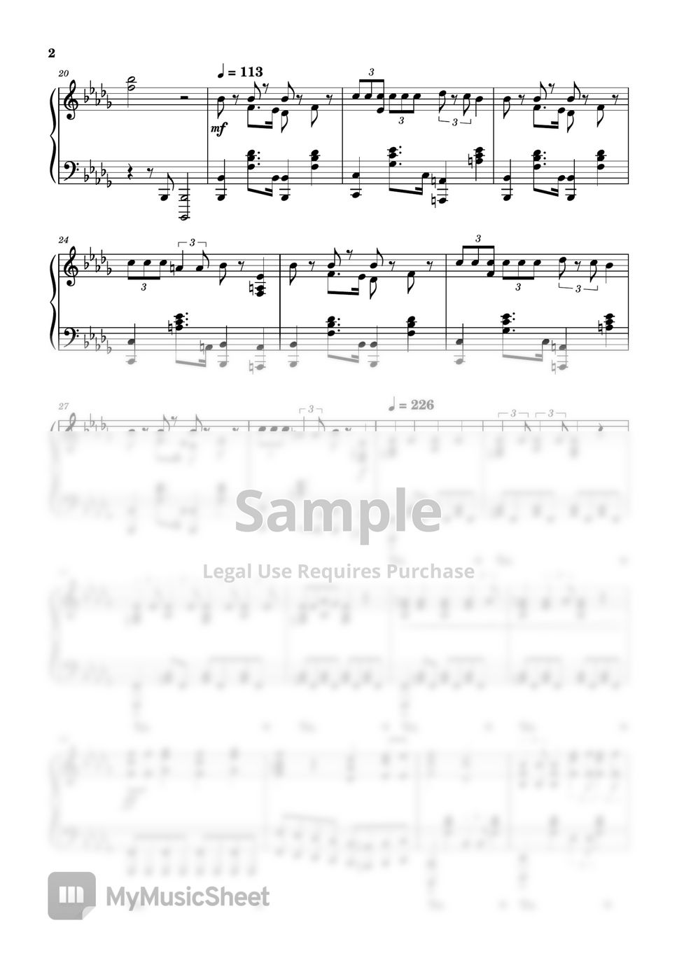 luz - darling blue / ダーリン・ブルー 樂譜 by kudagitsune