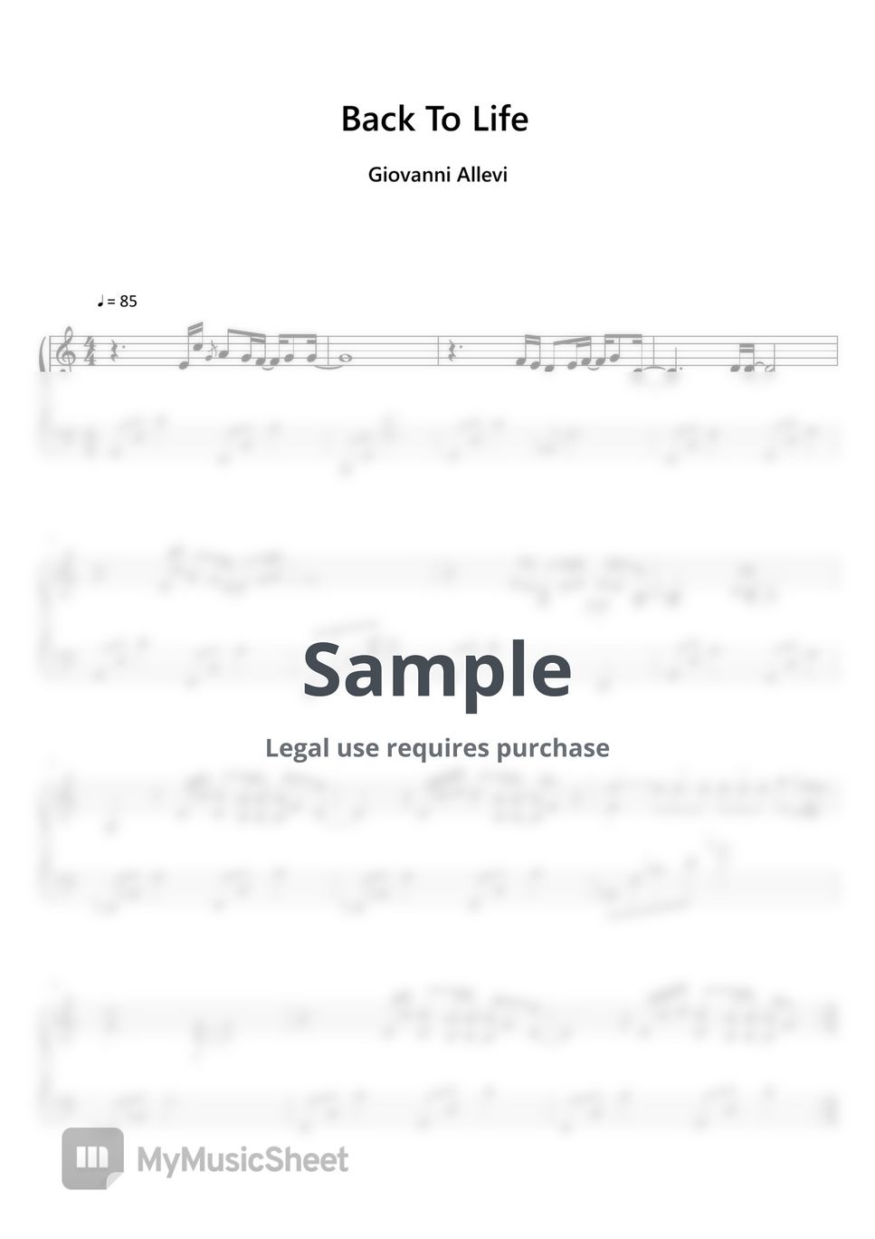 Giovanni Allevi - Back To Life (Sheet Music, MIDI,) Sheets by sayu