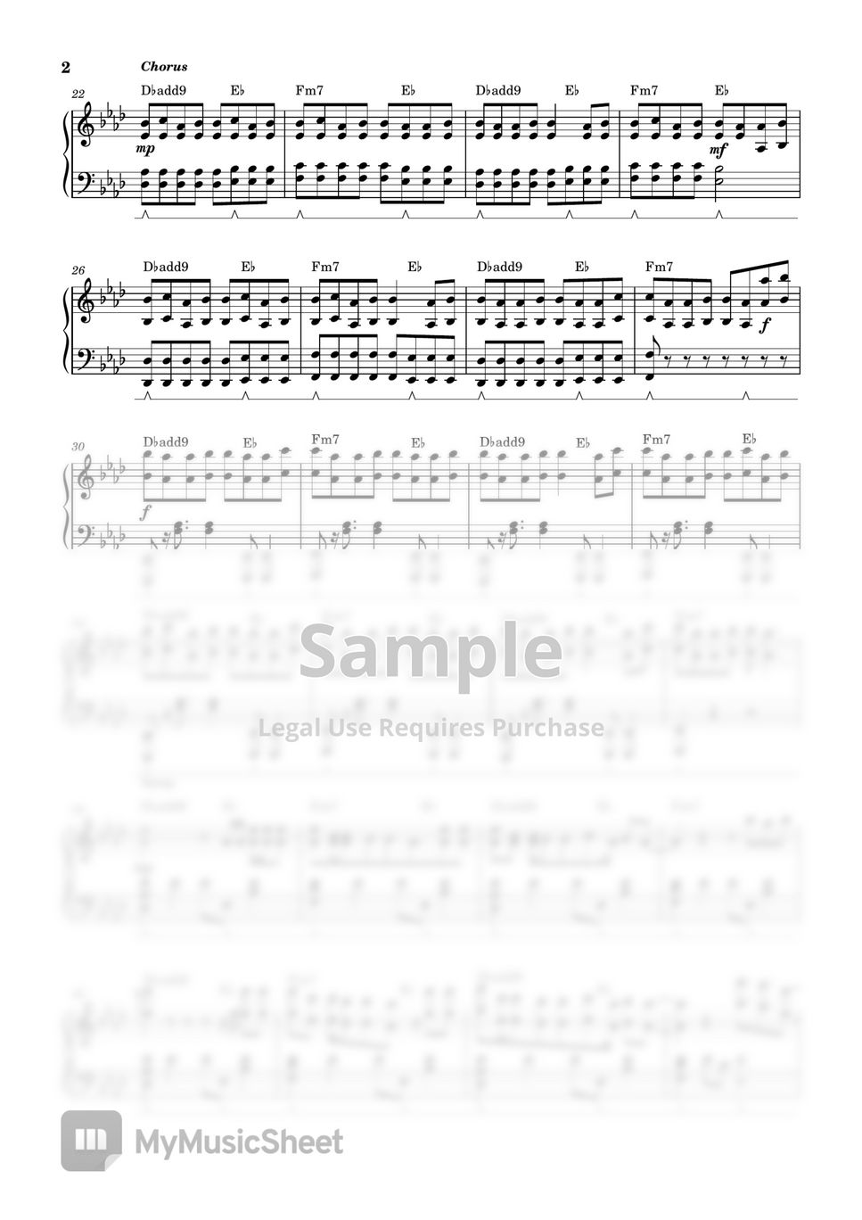 The Chainsmokers - Closer (PIANO SHEET) Sheet Music by John Rod Dondoyano