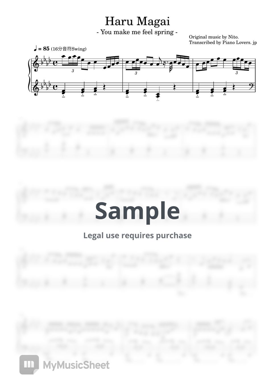 MAISONdes - Haru Magai(You make me feel spring) (Urusei Yatsura) Sheets ...