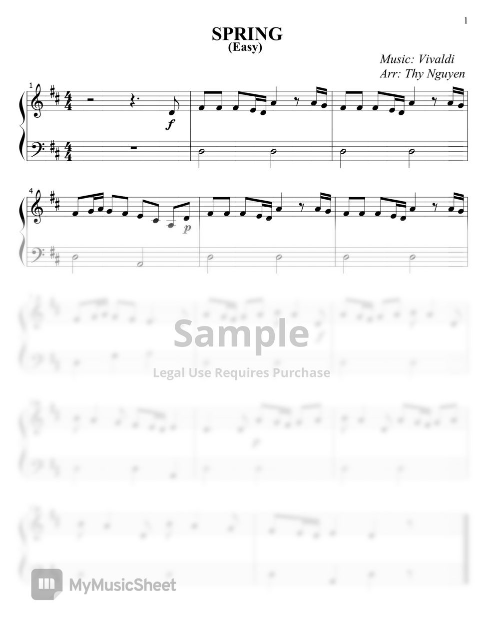 SPRING (Easy) Sheets by Thy Nguyen