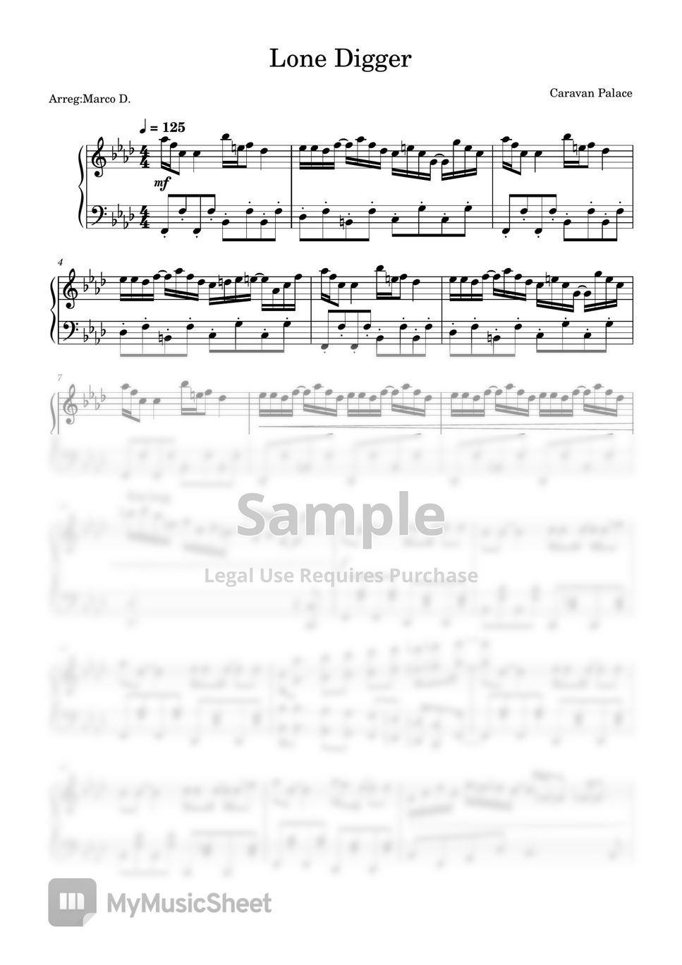 Caravan Palace - Lone Digger Sheets by Marco D.