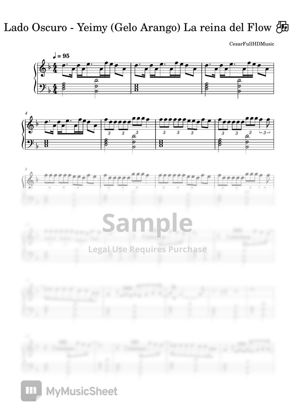 Yeimy (Gelo Arango) La reina del Flow - Lado Oscuro Sheets