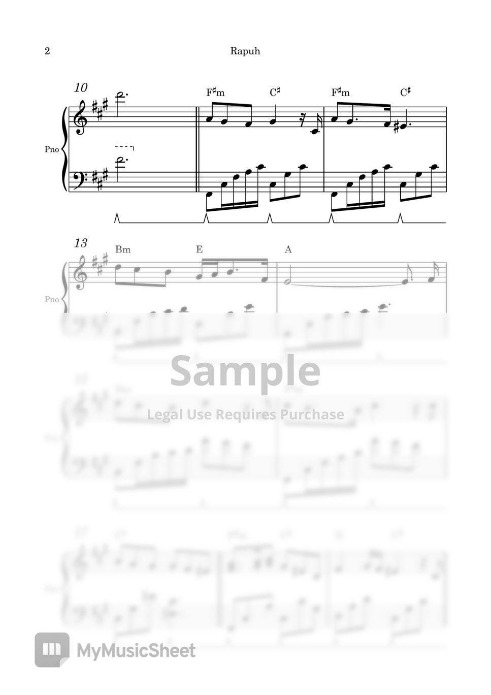 Opick - Rapuh (Piano Solo) Sheets by Aga Pratama Alamsyah