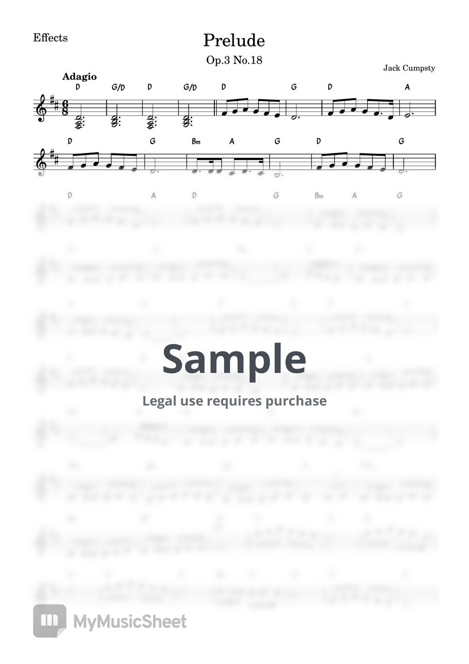 Jack Cumpsty - Prelude Op.3 No.18 Sheet Music