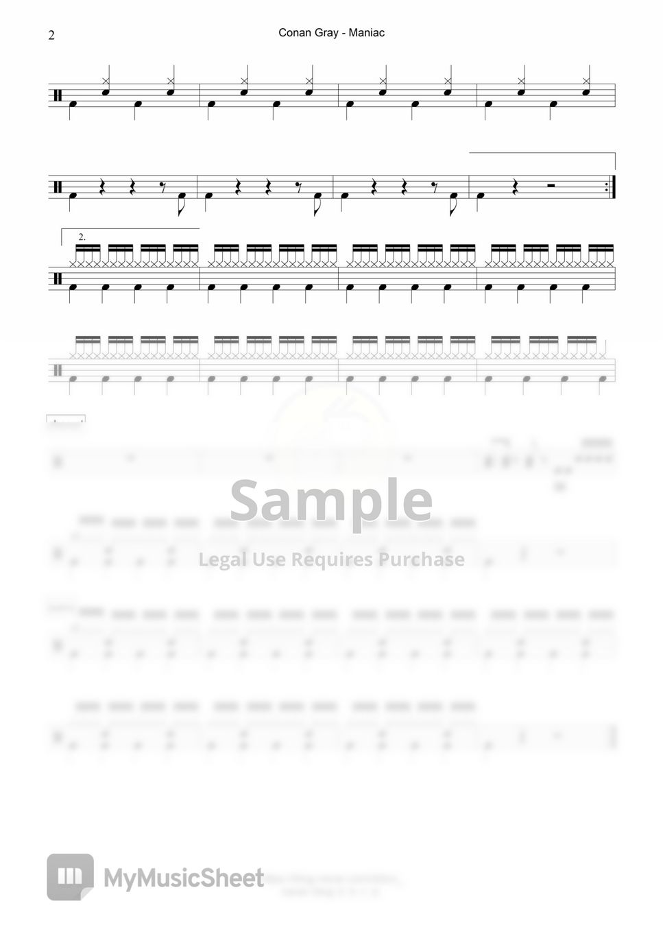 Conan Gray - Maniac Sheet Music by DDUNDDUN