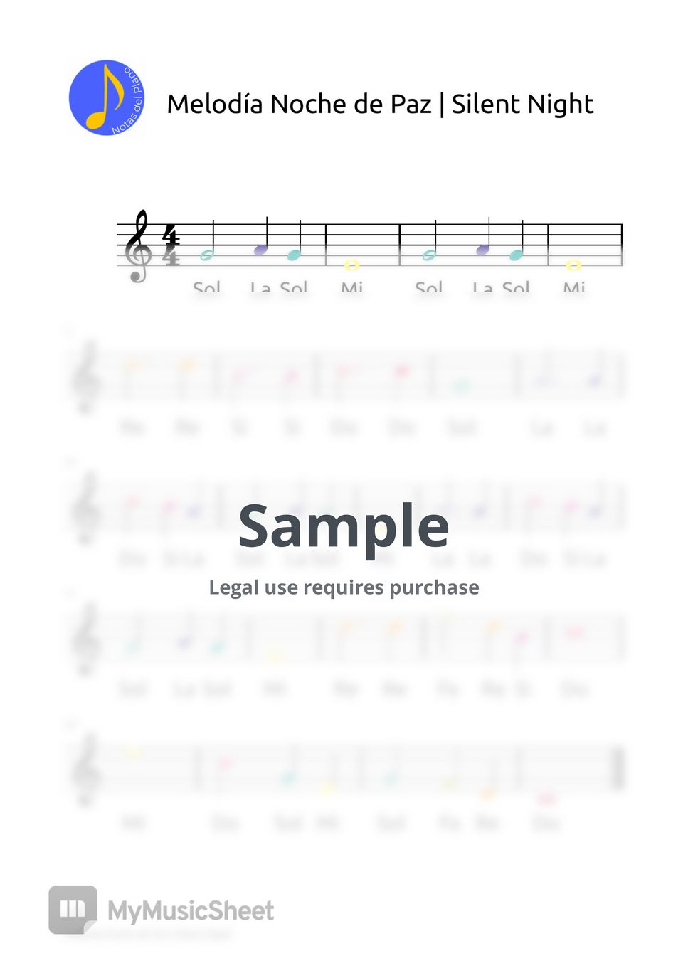 Franz Xaver Gruber - Noche de Paz ((Silent Night)) Sheets by Rosalinda ...
