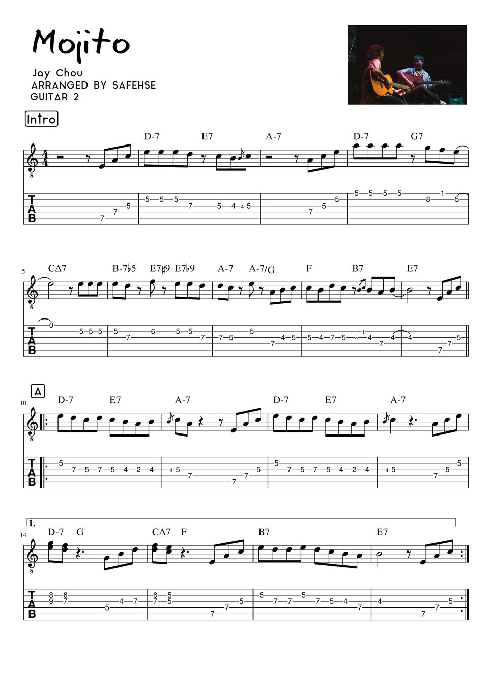 Jay Chou - Mojito Sheet by SAFEHSE