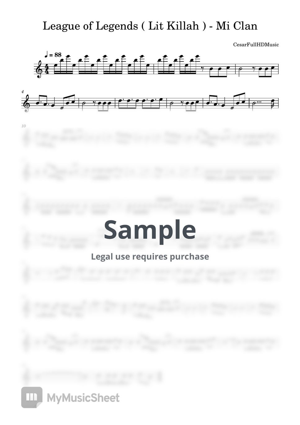 League of Legends ( Lit Killah ) - Mi Clan Sheets