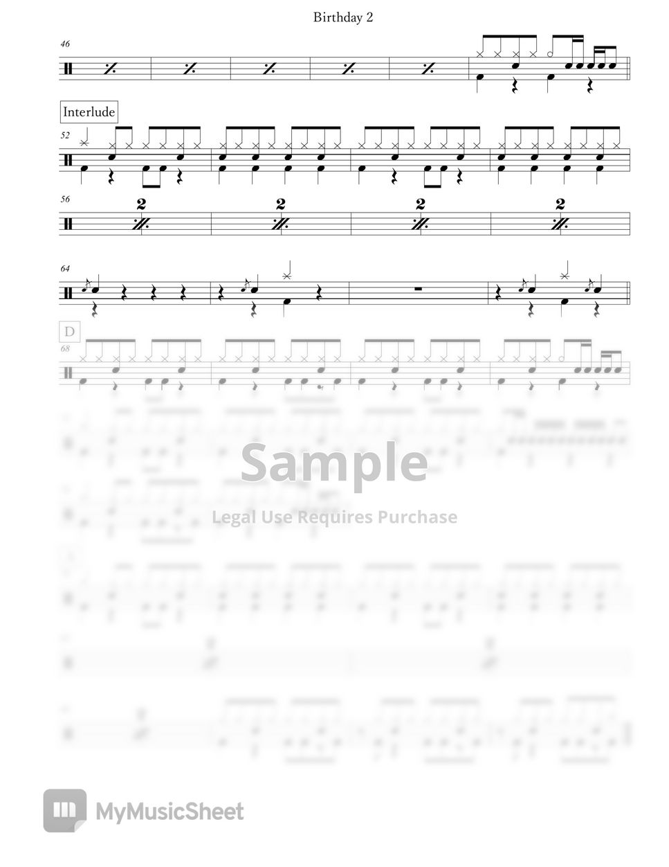 The Beatles - Birthday Sheet Music by Arkadia Drums