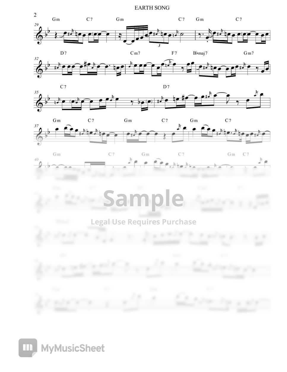 Earth Song - Michael Jackson (Alto Sax) Sheets by Ismael Dorado