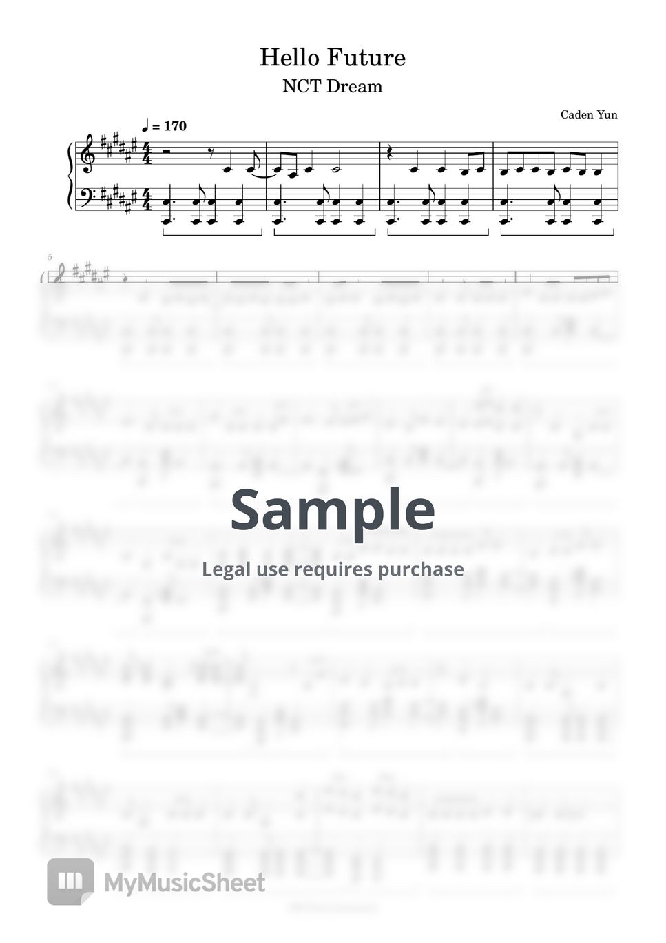 NCT Dream - Hello Future Sheets by Caden Yun