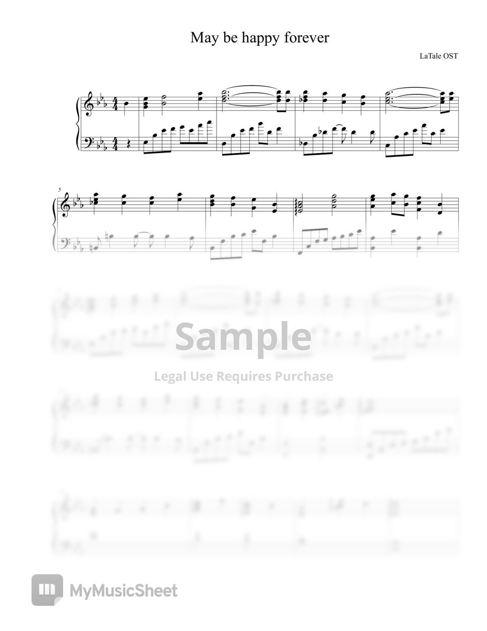 Latale - May be happy forever Sheet by Euntaek Jung