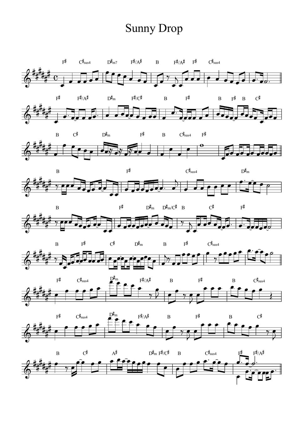 Novelbright - sunny drop 楽譜 by aichannel