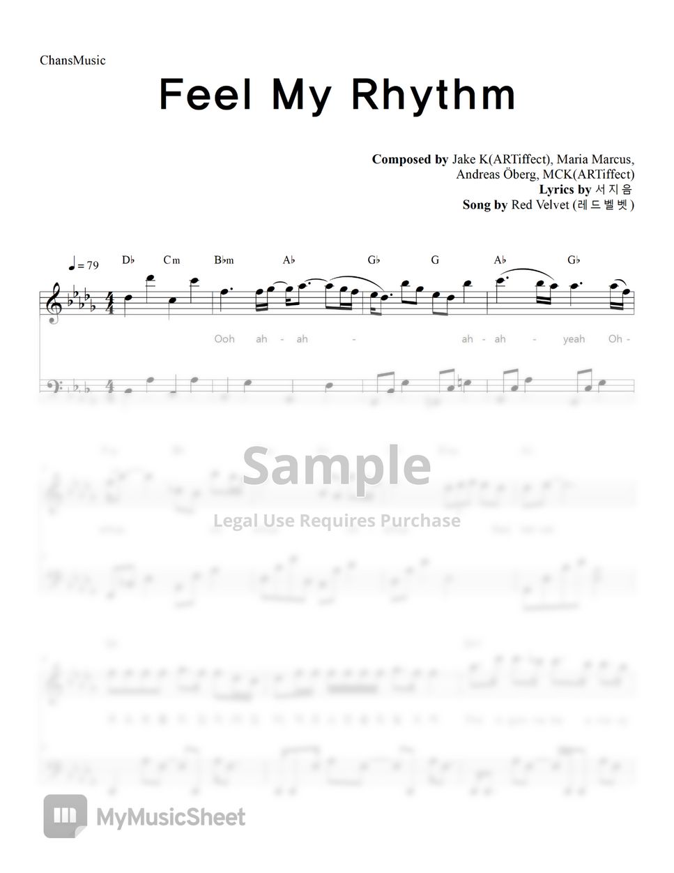 Red Velvet - Feel My Rhythm (Easy Version) Sheet Music by ChansMusic
