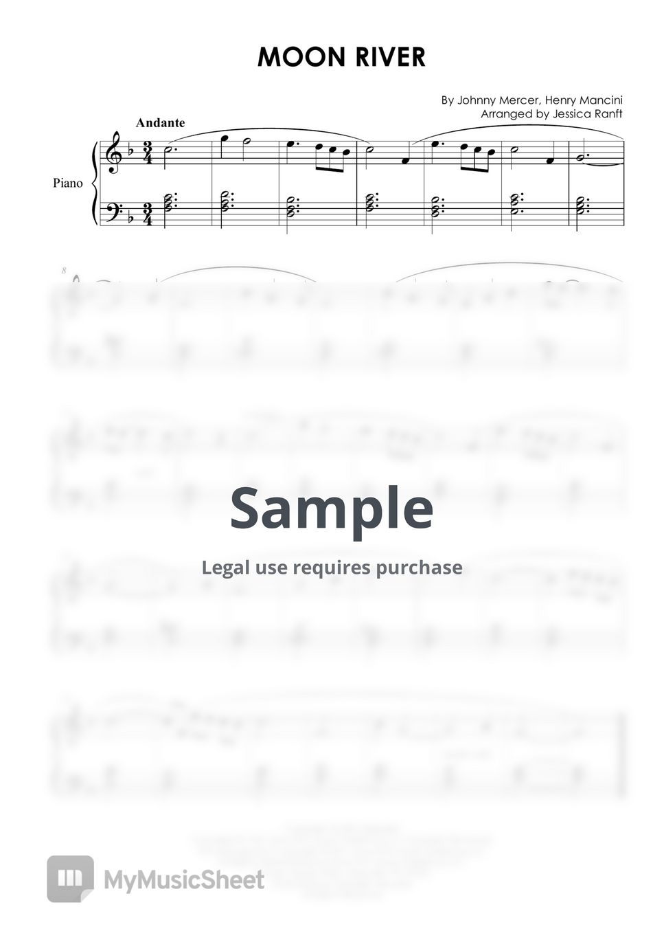 Henry Mancini - Moon River Sheets by Balladial Piano