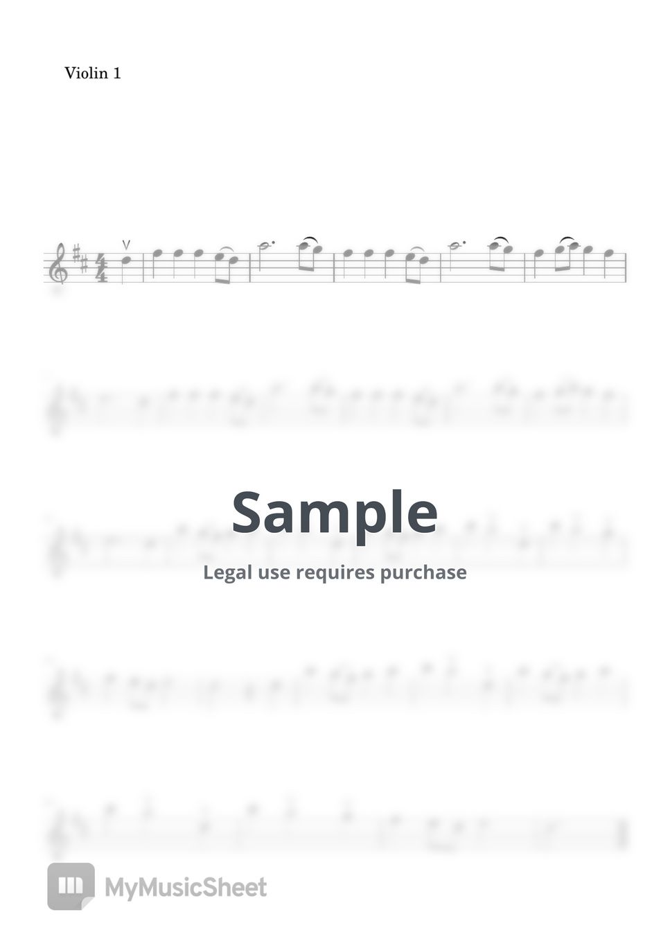 비발디 - 비발디 사계 중 봄 현악 3중주 (총보 및 파트보) (violin1, violin2, cello) Sheet ...