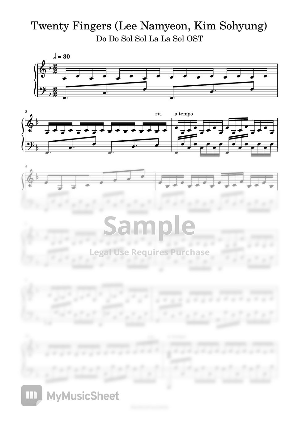 Lee Namyeon, Kim Sohyung - Twenty Fingers (Do Do Sol Sol La La Sol OST ...