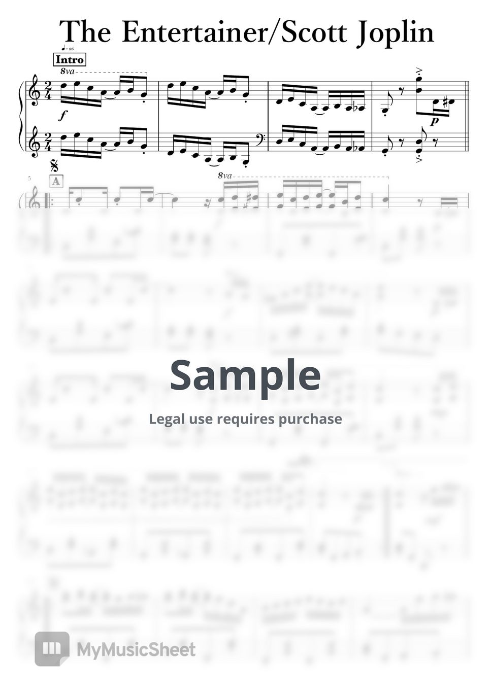 Scott Joplin - The Entertainer Sheets by Eri Nagayama