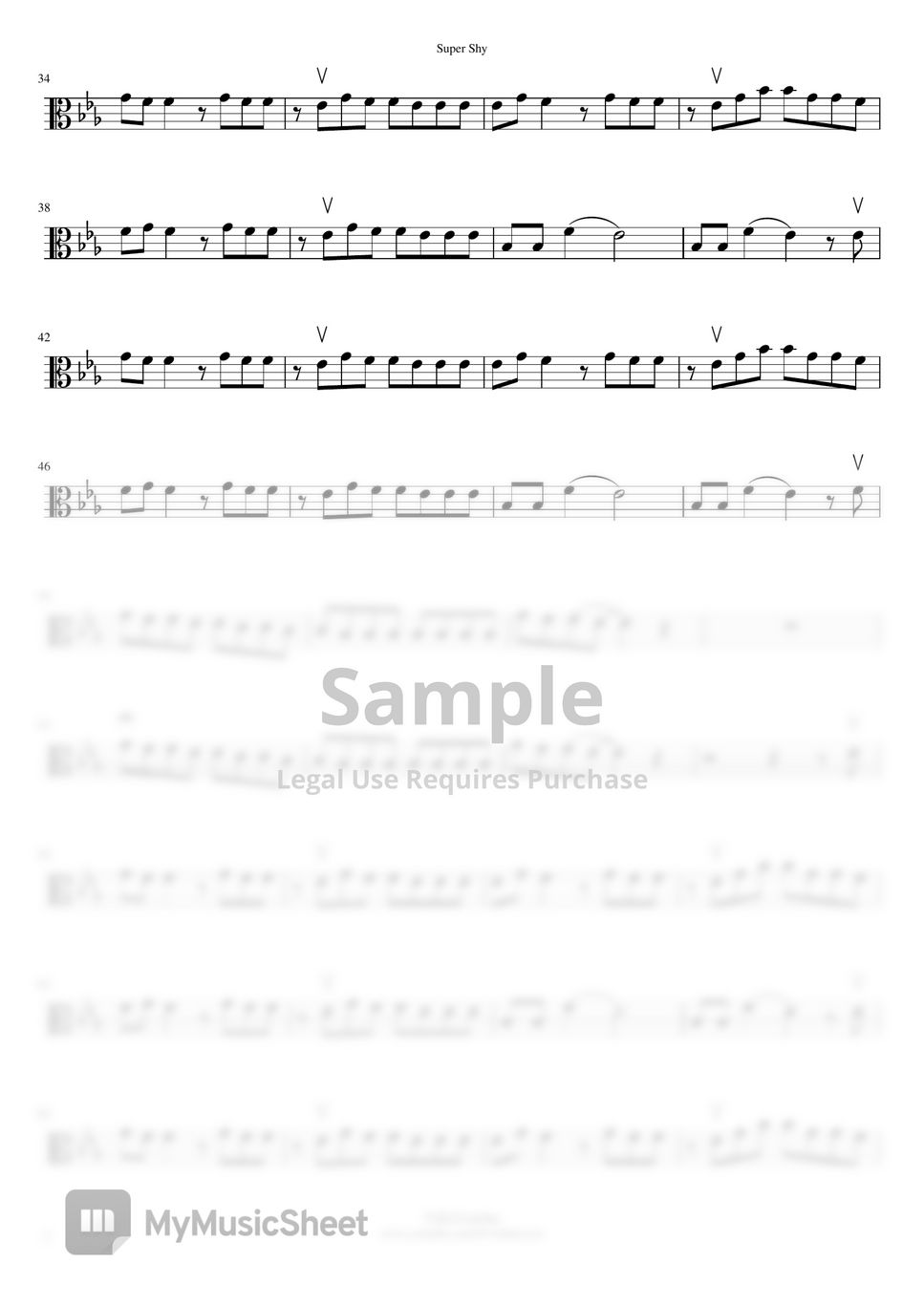 뉴진스 - Super Shy (비올라 ver.) Sheets by 캣올린CatOlin
