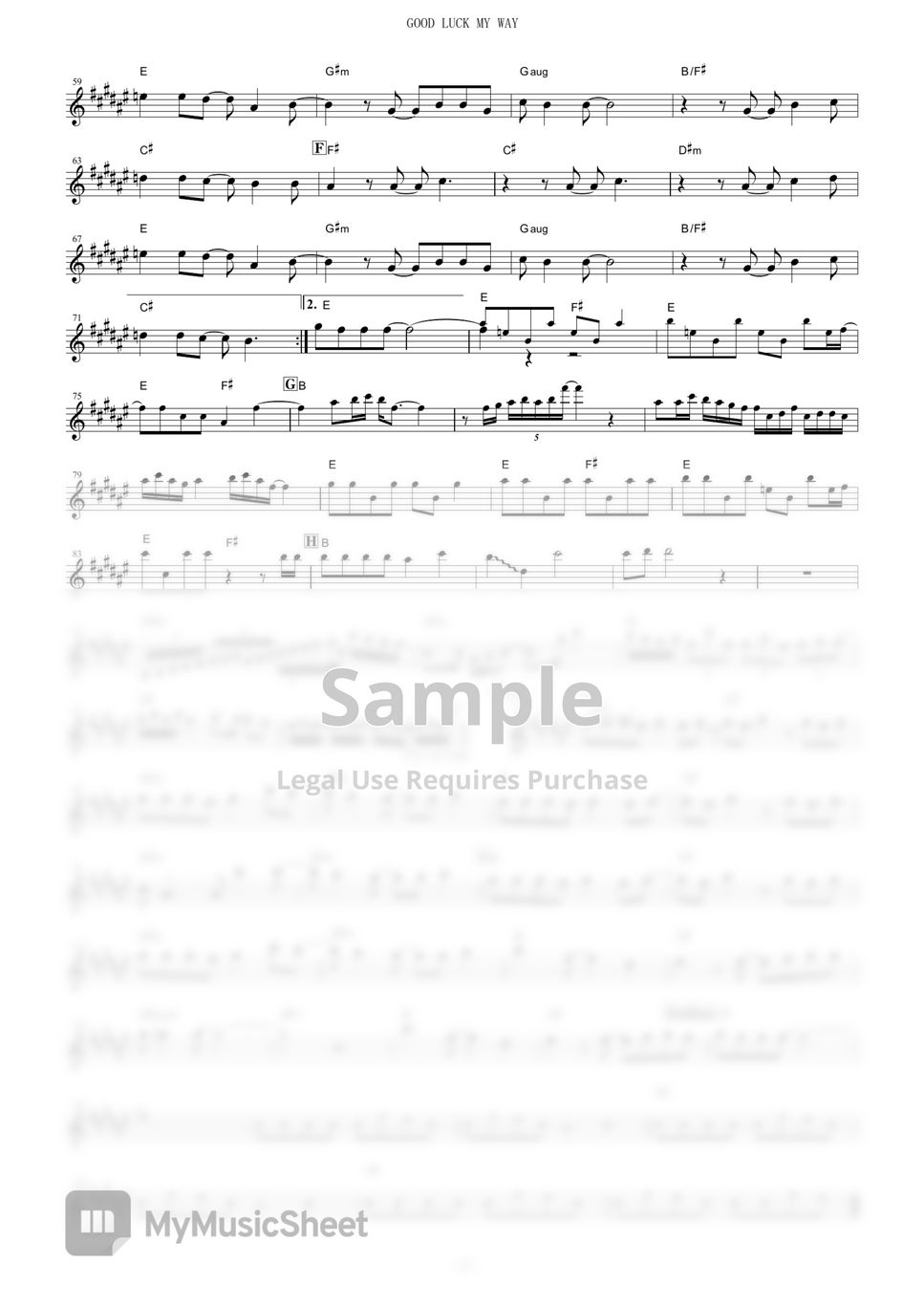 L'Arc~en~Ciel - GOOD LUCK MY WAY (Fullmetal Alchemist: The Sacred Star of Milos / in Bb) Hoja by ...