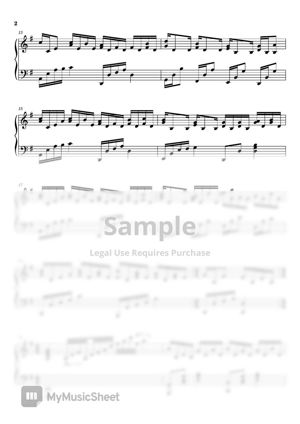 CAGNET - Close to You (Sena's Piano II from Long Vacation) (Sheet Music, MIDI,) 楽譜 by Roxette
