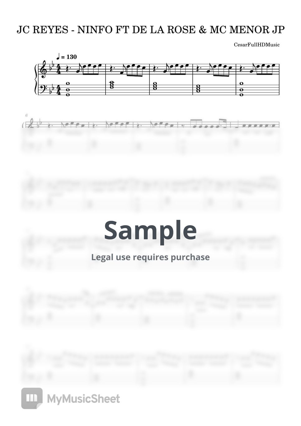 JC REYES FT DE LA ROSE & MC MENOR JP - NINFO Sheets