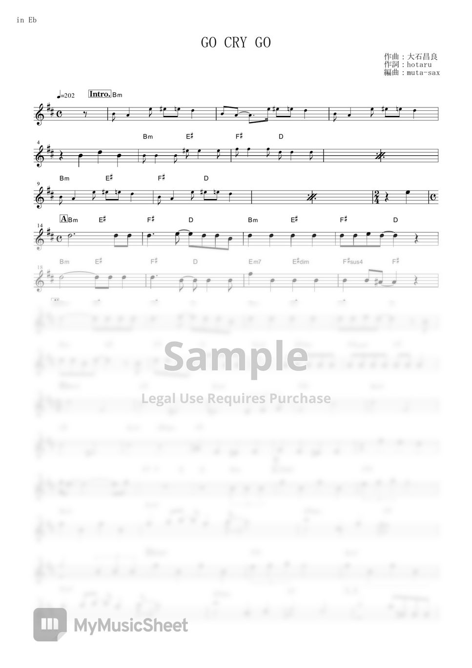 Overlord II - GO CRY GO (in Eb) Hoja by OxT