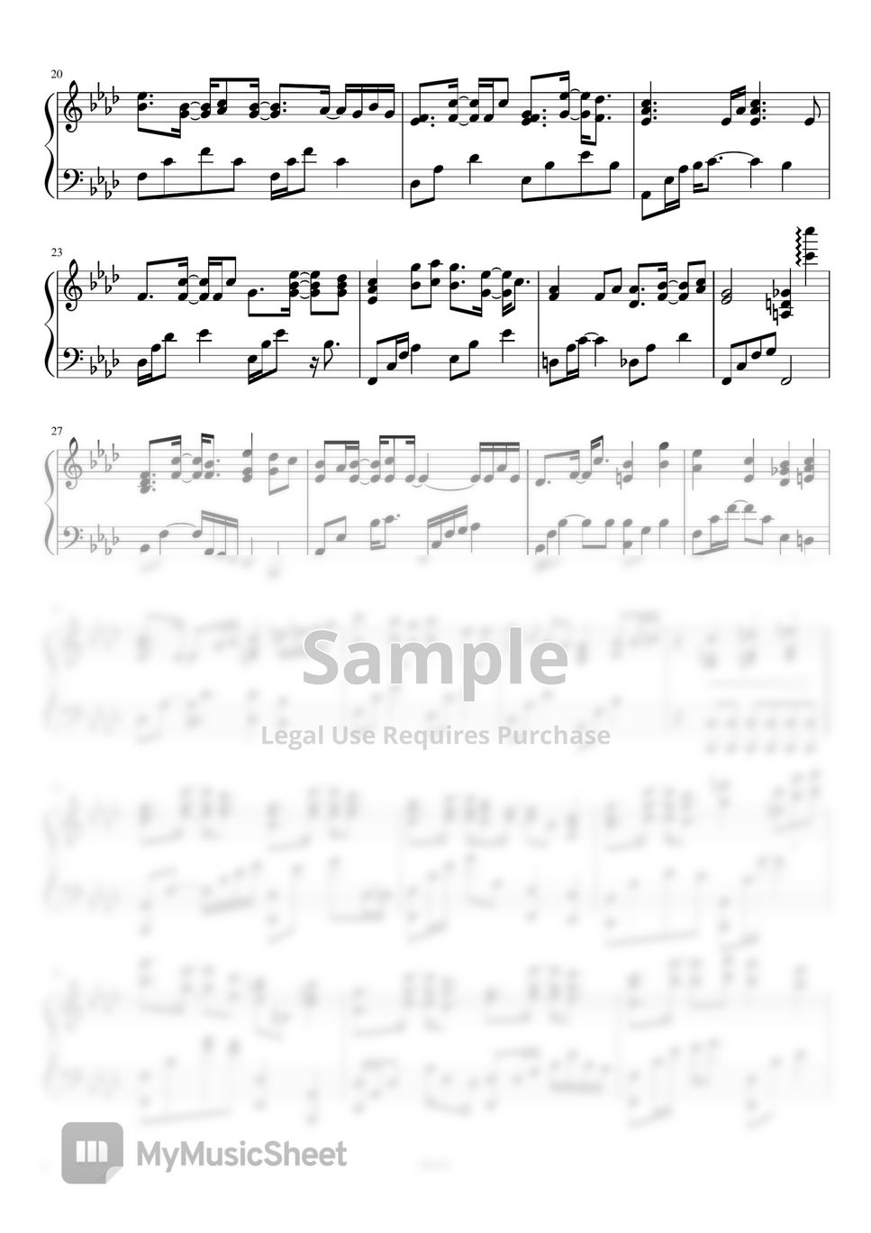 TalesWeaver OST - Reminiscence (Fm key) Sheet Music by Epiary