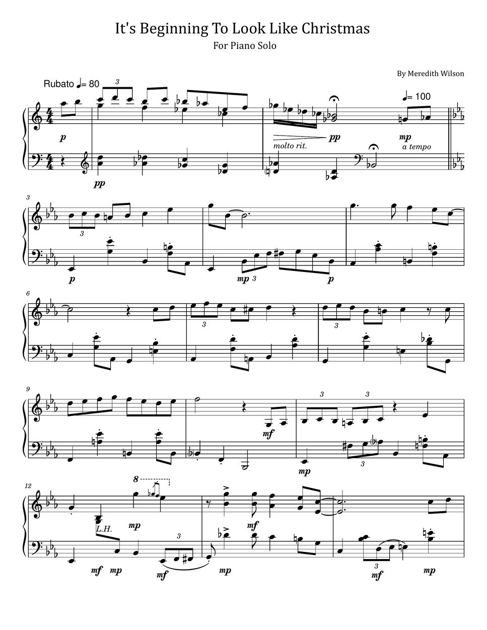 Meredith Willson - It's Beginning To Look Like Christmas (For Solo ...