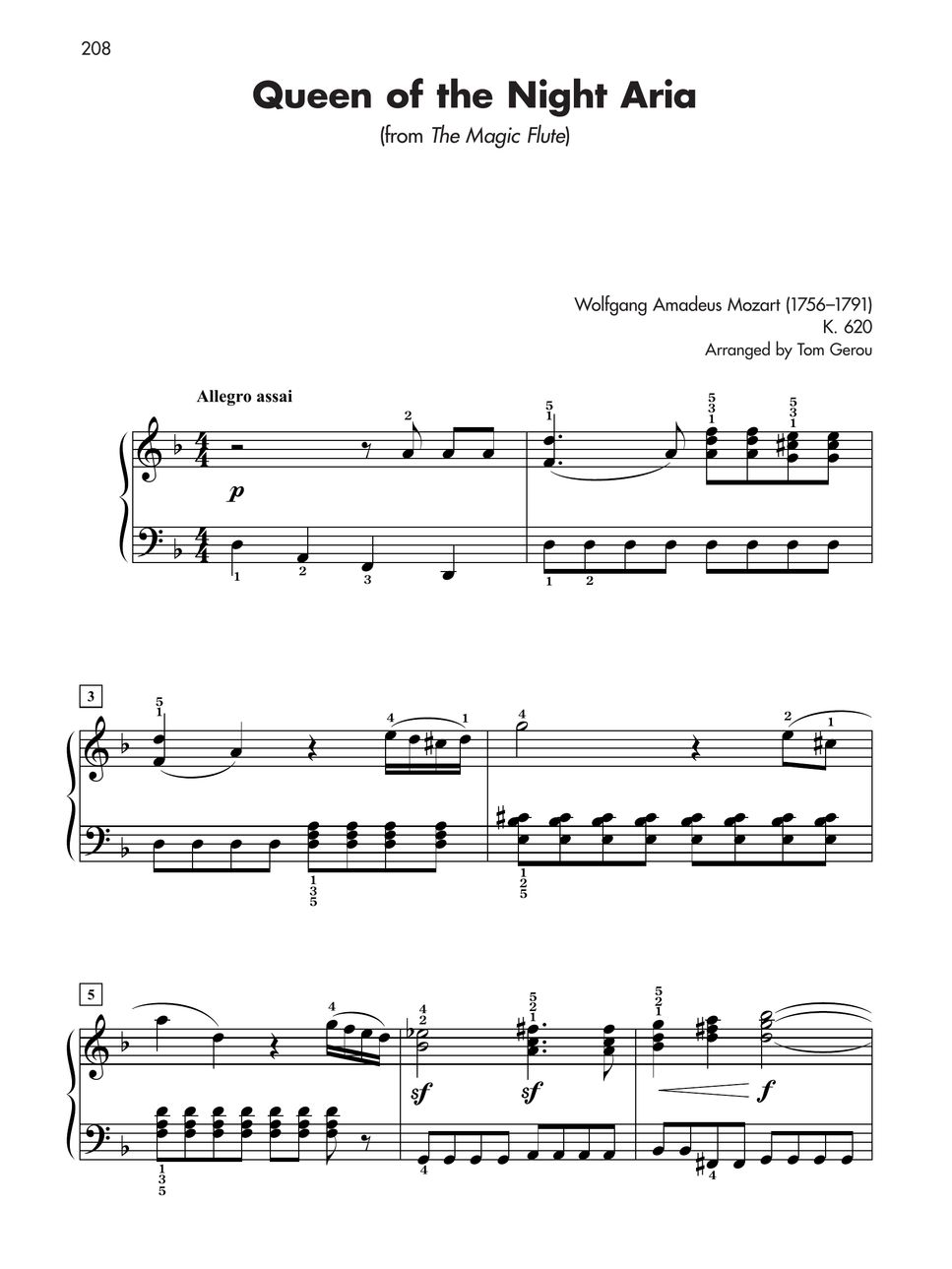 Queen of the Night Aria Easy Sheet Sheet by Hemsach