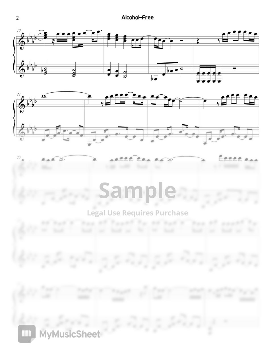 TWICE - Alcohol-Free Sheet by Sunny Fingers Piano