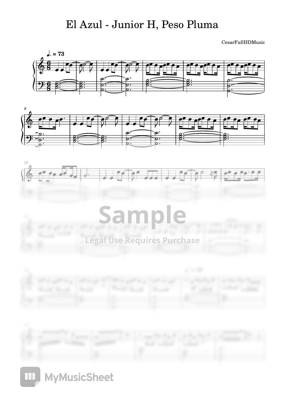 Junior H, Peso Pluma - El Azul Sheets