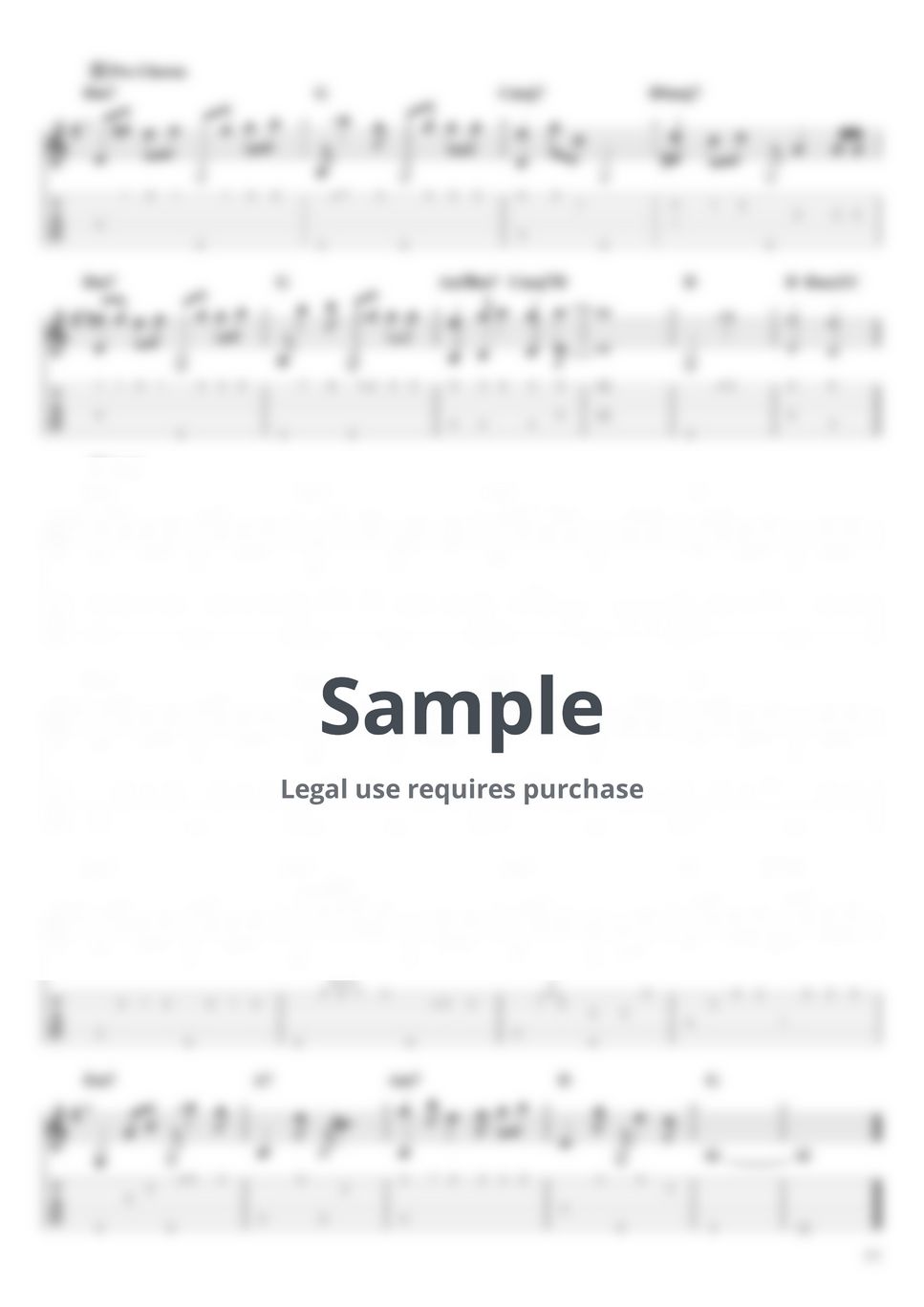 SWV, Larissa Lambert - Weak Tab + 단선 악보 by Fiqri Gusfa