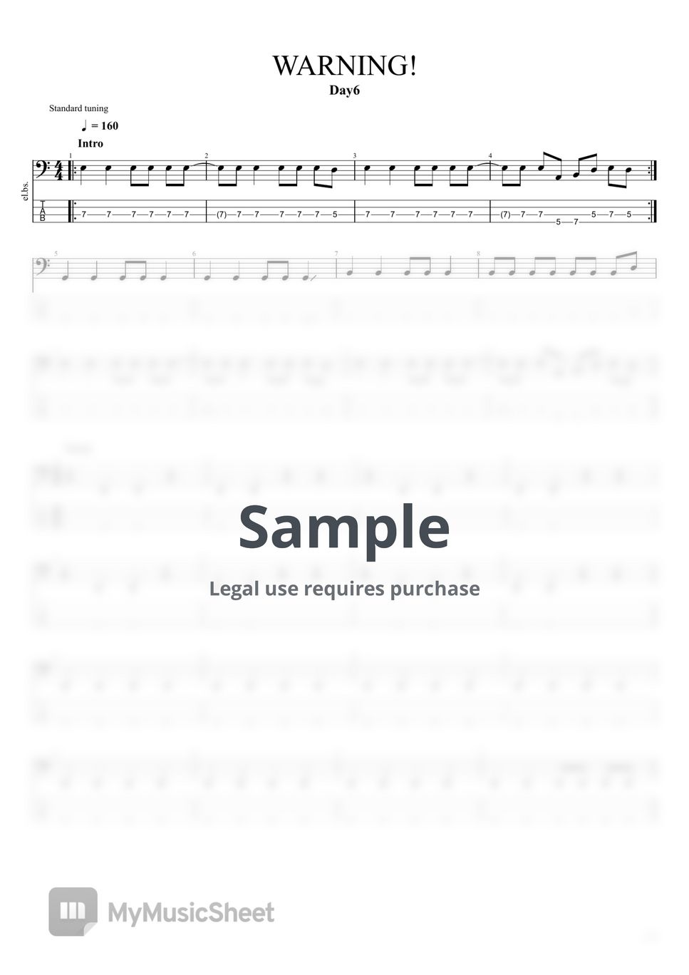 데이식스(DAY6) - WARNING! Tab + 1staff by 종운