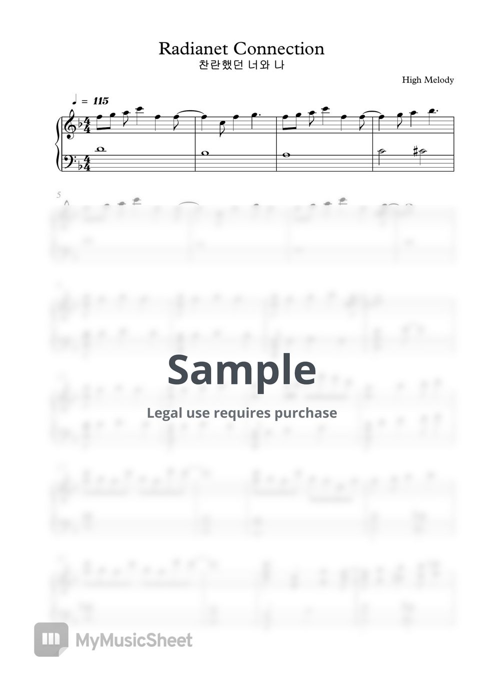 High Melody - Radiant Connection Sheets by High Melody