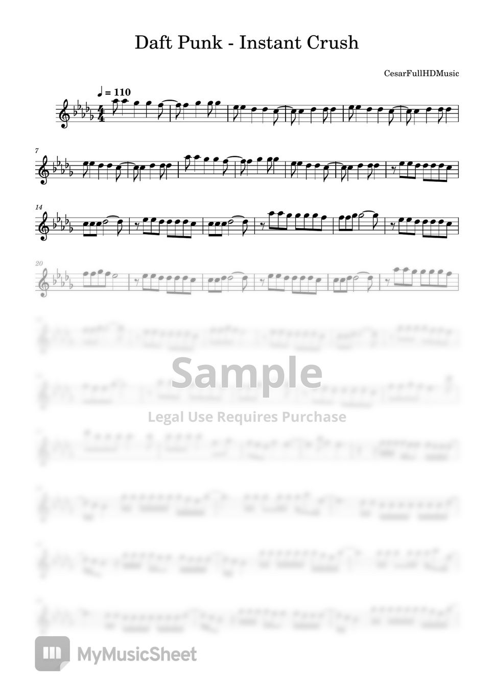 Daft Punk - Instant Crush Sheet Music