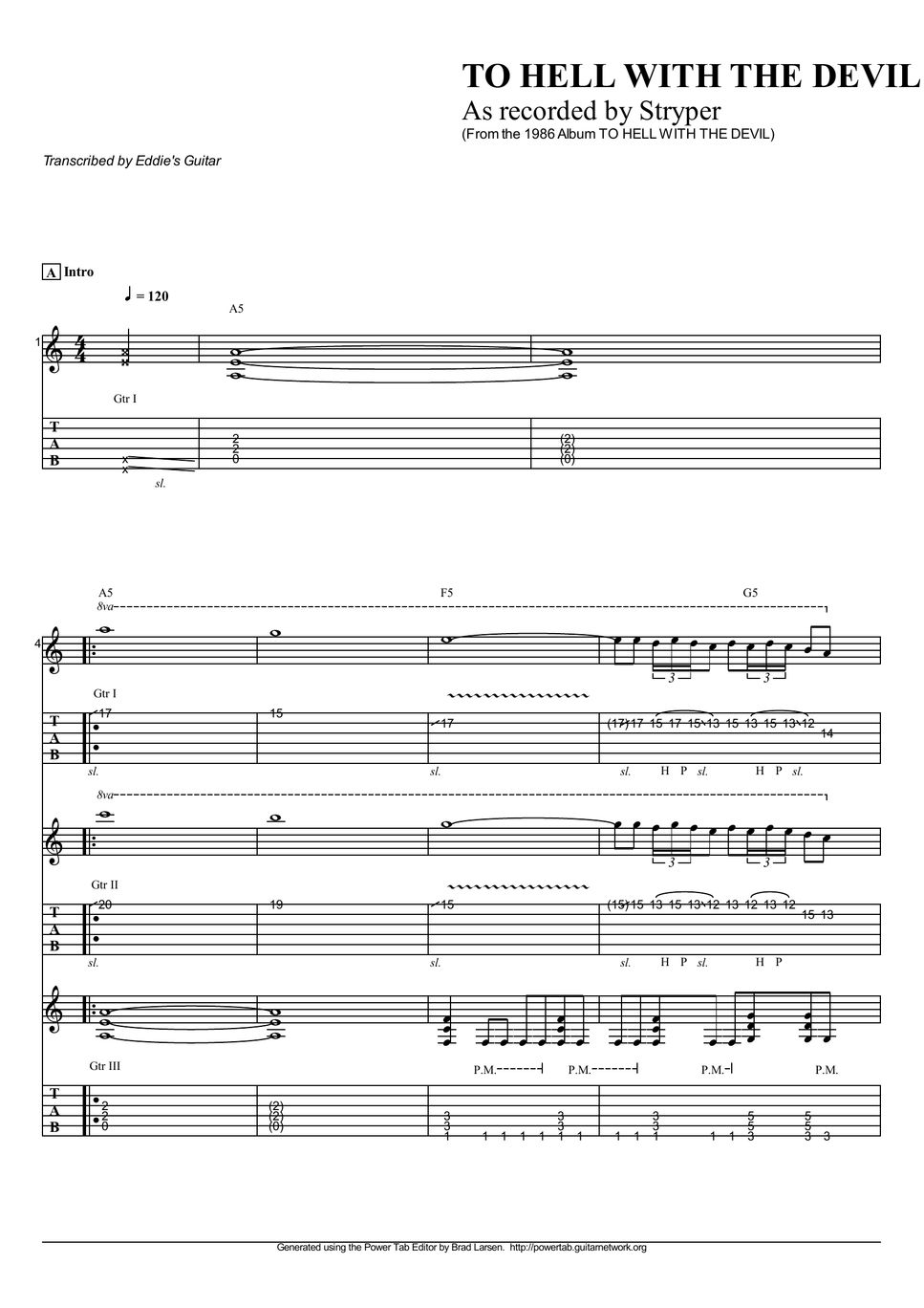 Stryper - To Hell With The Devil แผ่น