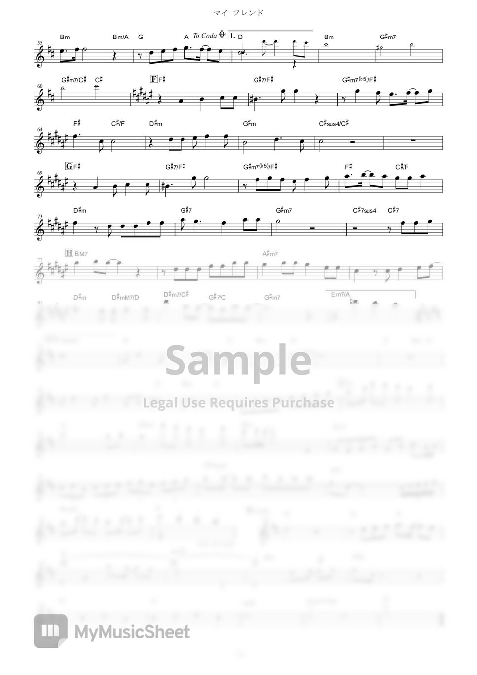 ZARD - My Friend (Slam Dunk / in Bb) Sheets by muta-sax