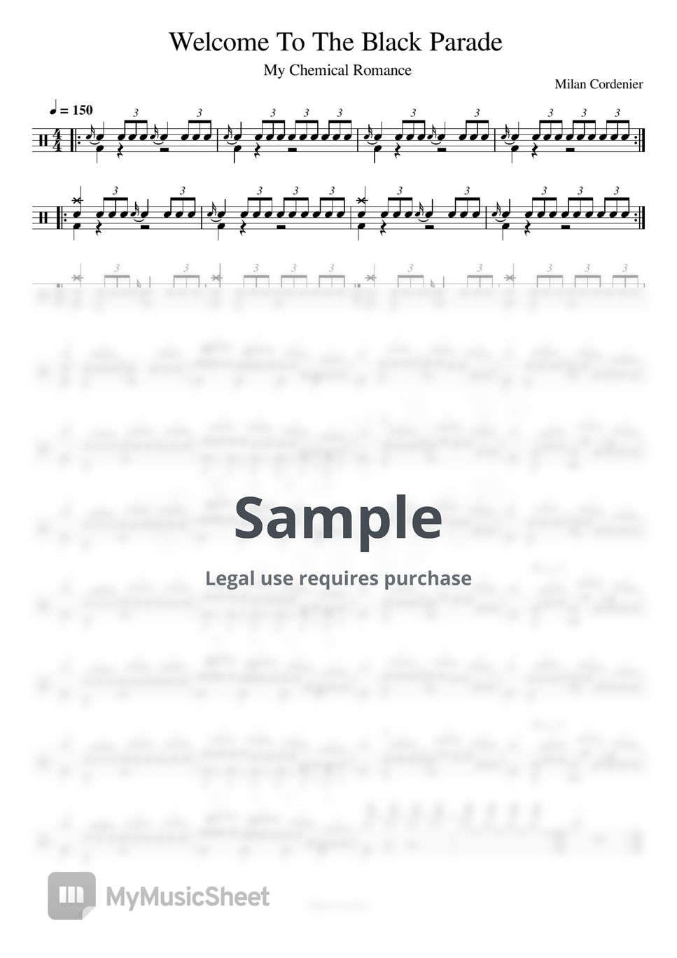 My chemical romance - Welcome to the black parade Sheets by 김성의