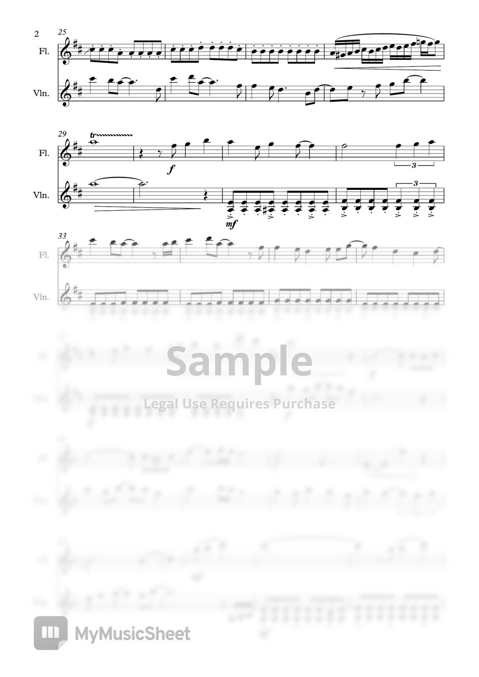 Aladin OST - A Whole New World 악보 by 2COLOR