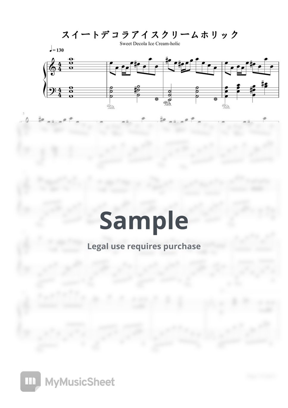 Hatsune Miku - Sweet Decola Ice Cream (holic-Hatsune Miku) Sheet Music by dogemusic