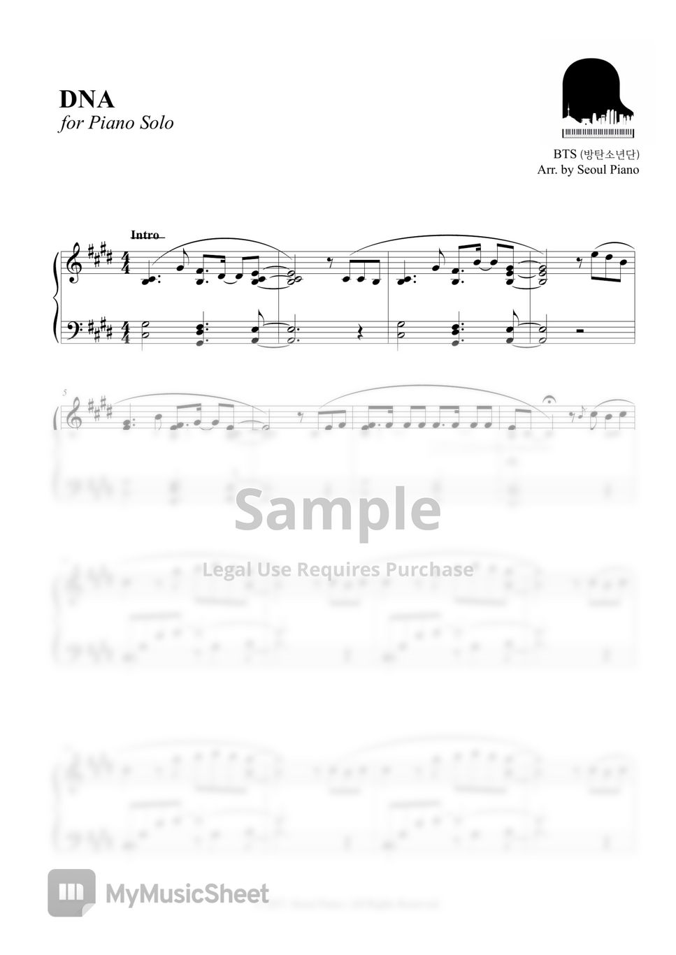 BTS - DNA Nutowy by Seoul Piano